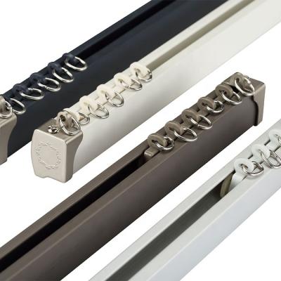 Cina singole rotaie e barretta di tenda di alluminio dell'aliante nano resistente senza cordone del soffitto ultra in vendita