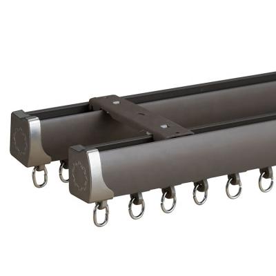 Cina singole rotaie e barretta di tenda di alluminio dell'aliante nano resistente senza cordone del soffitto ultra in vendita