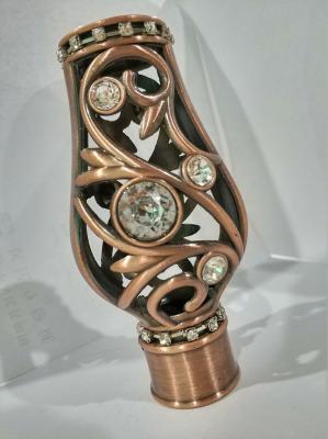 Cina ODM decorativo del materiale di Rod Ends Copper Rose Gold della tenda del metallo rotondo di 25mm in vendita