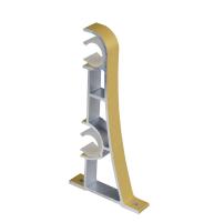 China Decorative Metal Ceiling Double Mount Copper Curtain Rod Bracket for sale
