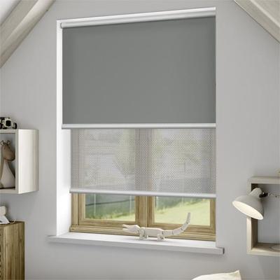 China Handoem van het Bureauvensters van Stoffen Moderne Grey Roller Blinds For Indoor ODM Te koop