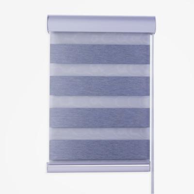 China Estilo inteligente da zebra da dupla camada das cortinas de janela da noite do dia com controle esperto à venda