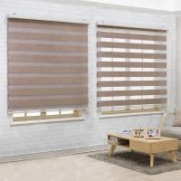 China Electric Roller Window Blinds Double Layer Transparent With Polyester Material for sale