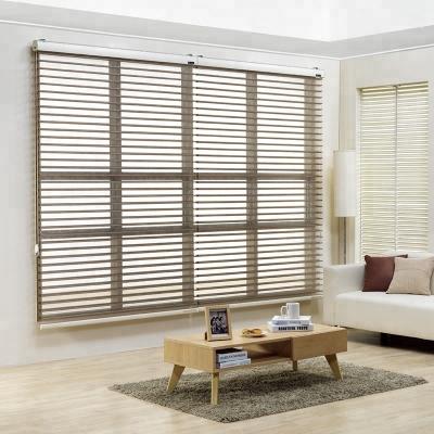 China Capa doble eléctrica de las persianas de ventana del rodillo transparente con el material del poliéster en venta