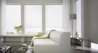 China Beige 100% Polyester Foam Coated Roller Window Blinds For Offices for sale