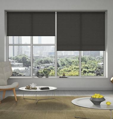 Cina 100% Grey Polyester Fabric Roller Blinds For Living Room 85% Open Rate in vendita