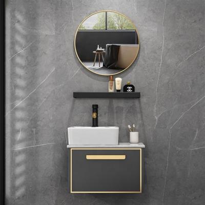 China Modern Wall Hung Design PVC MDF Plywood All Sizes Inch Bathroom Vanity for sale