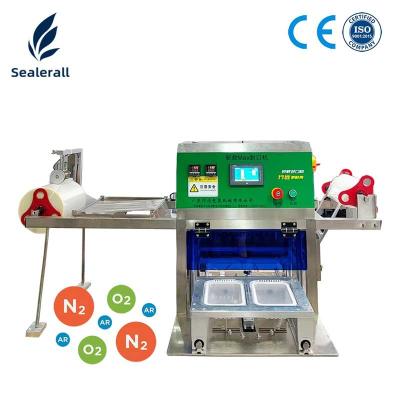 China Desktop Modified Atmosphere Packaging Machine with 304 Stainless Steel Construction 220V/50HZ 3KW and 0.6 Mpa Working Air Pressure for sale