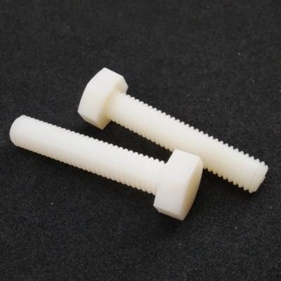 China PA66 Plastic Nylon Hex Head Bolts M6 Standard DIN 933 Fastener for sale