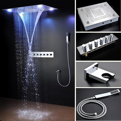 China Fashion big shower 70L/Min water flow ss shower set with five functions shower mixer shower accessories for sale