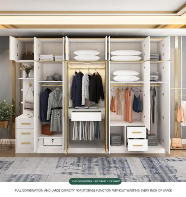 China MDF Panel Bedroom Closet Furniture Almirah Cloth Combination Designs for sale