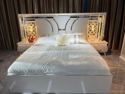 Cina SGS di legno di cuoio del materiale dell'unità di elaborazione del MDF di camera da letto della mobilia moderna degli insiemi in vendita