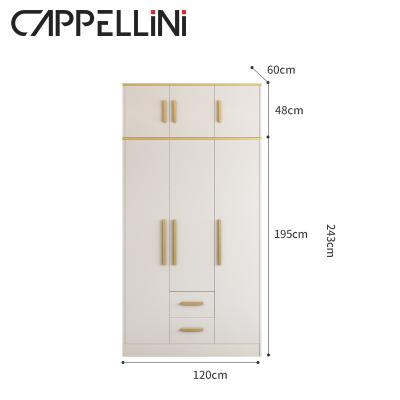 China Multispace Bedroom Sets Furniture Storage Wardrobe With Mirror Hinged Door for sale