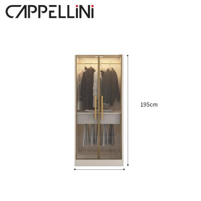 China Multispace Bedroom Sets Furniture Storage Wardrobe With Mirror Hinged Door for sale