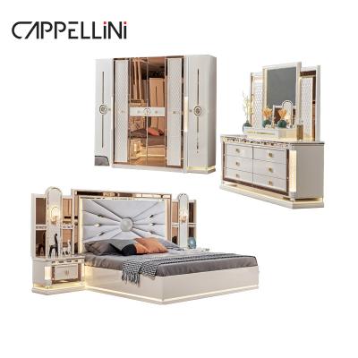 China Luxe Royal Modern Houten Frame Double King Size Bed Ledekop Home Classic Queen Houten Volledige Slaapkamer Meubelen Te koop
