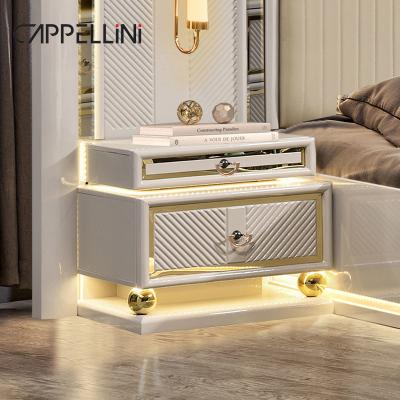 China Luxe houten frame king size lederen slaapkamer sets dubbele huis koningin hout modern full bedroom meubels set Te koop