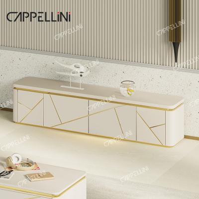 China Modern ontwerp Houten woonkamer Tv-kast Opbergruimte Huismeubelen Luxe stijl Houten MDF-tv-standjes Te koop