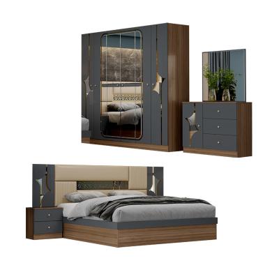 China Groothandel Goedkope Turkse Double King Bedroom Home Houten frame Mdf Modern Luxe Full Size Bedroom Meubels Set Te koop