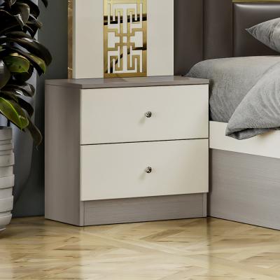 China Hedendaagse eenvoudige houten frame king size bed master room compleet dubbele woning luxe moderne slaapkamermeubelset Te koop