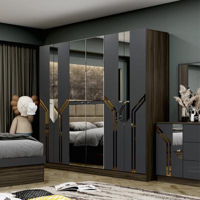 China Groothandel Goedkoop Luxe Houten Frame Double King Size Bed Set Modern Home Turkse Houten MDF Volledige slaapkamer sets Meubelen Te koop