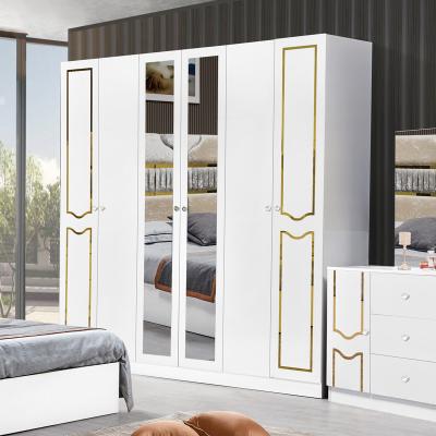中国 高光沢 白木枠 ダブルベッド スイート 豪華 キングサイズ モダン デザイン Mdf フルセット ベッドルーム 家具 販売のため