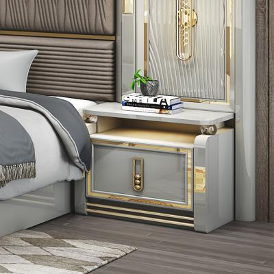 China Compleet modern leer houten king size bed 5 stukken sets dubbele master room queen full luxe huis slaapkamer meubels set Te koop