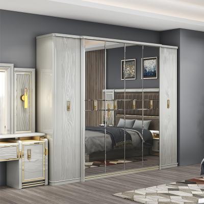 China Compleet modern leer houten king size bed 5 stukken sets dubbele master room queen full luxe huis slaapkamer meubels set Te koop
