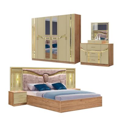 China 2025 Full King Size Houten Turkse slaapkamermeubilair Set Houten frame Home Dubbelbed Goedkoop Luxe slaapkamer sets Meubelen Te koop