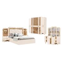 China Cama da madeira maciça de Cabrini Villia com o rei de madeira Size Bedroom Set do MDF das gavetas à venda