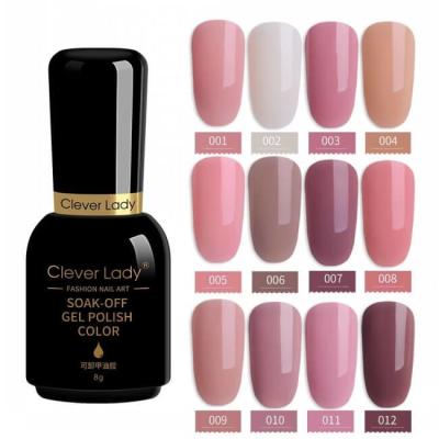 Chine Vernis à ongles UV de gel de série nue de couleur de marque de distributeur pour l'ongle Art Design à vendre