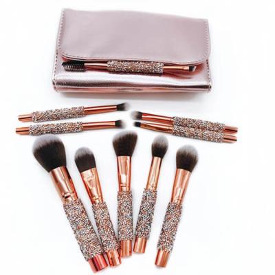 Cina Set di pennelli dell'occhio e del fronte di Rose Golden Shining 10pcs in vendita