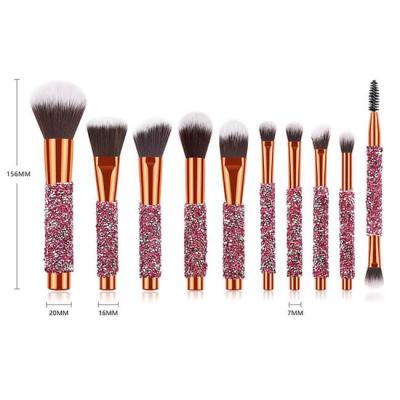 Cina Set di pennelli dell'occhio e del fronte di Rose Golden Shining 10pcs in vendita