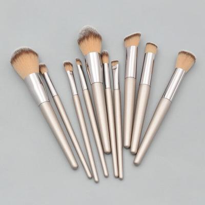 Cina Insieme amichevole di Eco Champagne Handle Synthetic Makeup Brushes in vendita