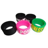 China Custom Debossed Silicone Finger Ring With PMS Colour Matched for sale