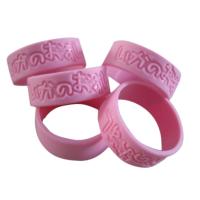 China Custom Debossed Silicone Finger Ring With PMS Colour Matched for sale