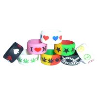 China Custom Debossed Silicone Finger Ring With PMS Colour Matched for sale