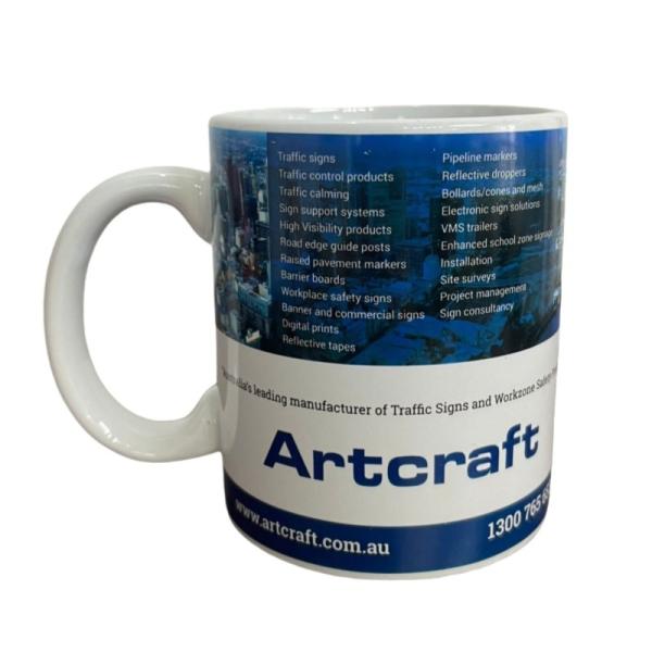 Quality Promotional 350ml 12oz Ceramic Coffee Mugs Full Color Wrap Printed Custom Made for sale