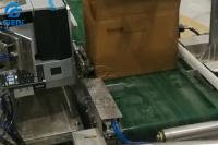 China 220V 0.65KW Automatic Box Labeling Machine Real Time Barcode Printing 10-60pcs/min for sale
