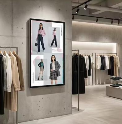 China Intelligent HD Wall Mounted LCD Display Advertising Screen For Shop for sale