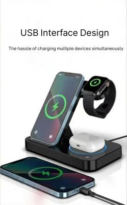 China Foldable Wireless Electromagnetic phone Charger Plastic Silicone for car for sale