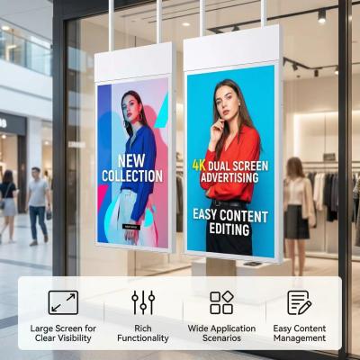 China 43 Inch Wall Mounted LCD Screen Advertising Display Double Sided for sale