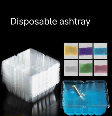 China A disposable portable practical ashtray consisting of a plastic box and Water absorbent resint suitable for various smoking scenarios. for sale