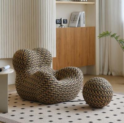 China Comfy Single Compressed Sofa Mummy Hug Sofa Armchair With Ottoman for sale