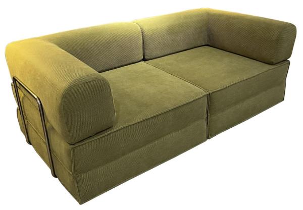 Quality Teal Green Compressed Sofa Bed Upholstered Futon 2 Seater Custom for sale