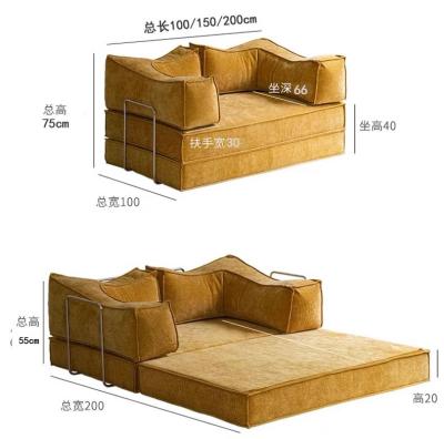 China Compressed Corner Fabric Upholstered Sofa Bed Two Seater OEM for sale