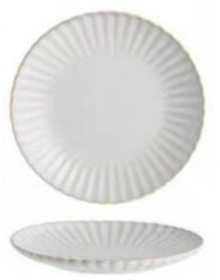 China Kiln Transformed White Ceramic Tray Round Porcelain Dessert Plates for sale