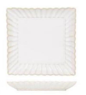 China Chrysanthemum Modern Ceramic Tableware Pottery Square Plate Kiln Transformed for sale
