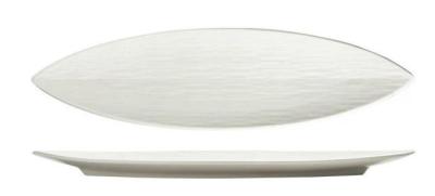 China Desserts Modern Ceramic Tableware Fish Serving Dish White Porcelain Customized for sale