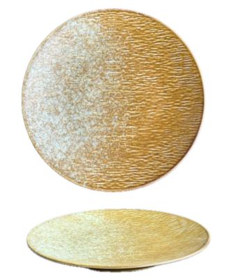 China Heat Resistance Shallow Modern Ceramic Tableware Yellow Plates For Cooking for sale