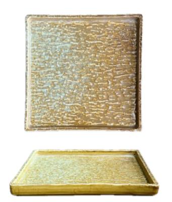 China Square Modern Ceramic Tableware Clay Pottery Dishes Stoneware for sale